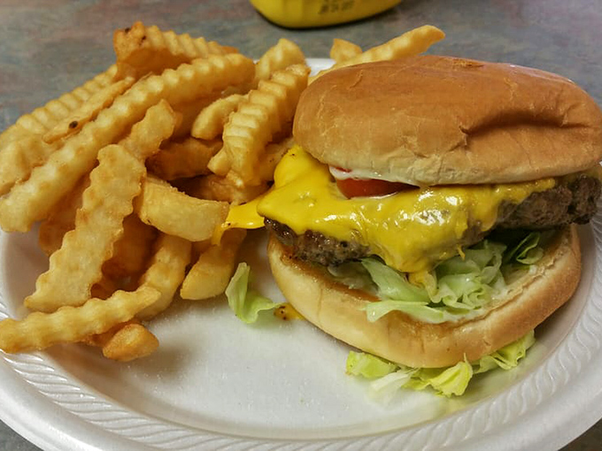 A cheeseburger and fries that would make fast food chains weep with inadequacy. Simple, honest food done right.