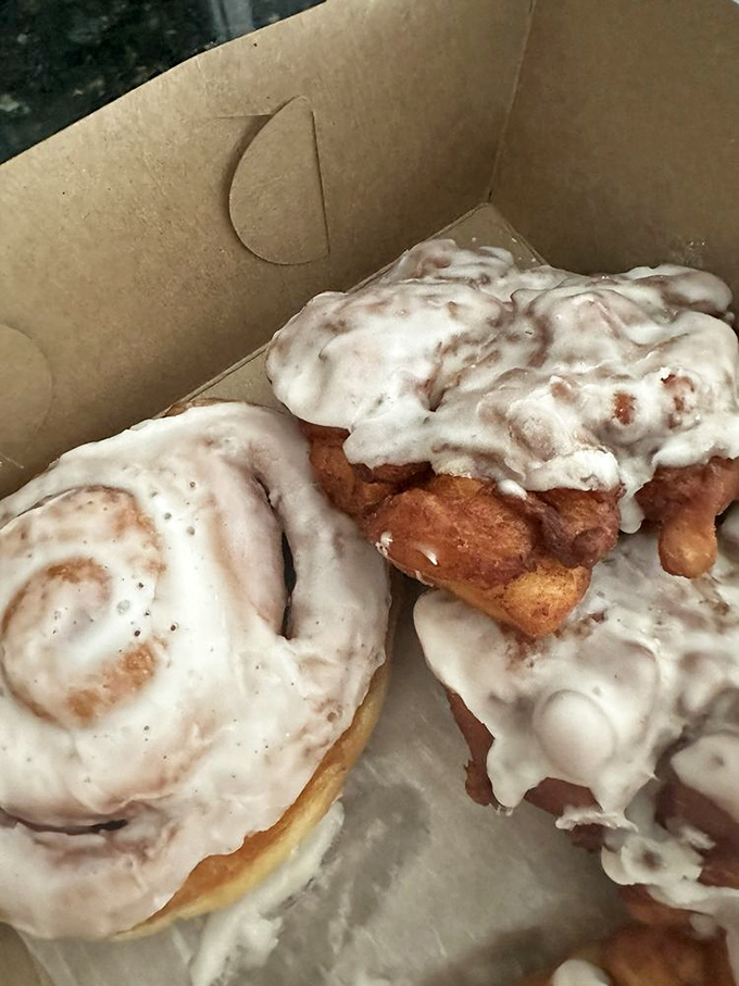 Cinnamon rolls and fritters: the dynamic duo that's saved more Monday mornings than all the coffee in Colombia.