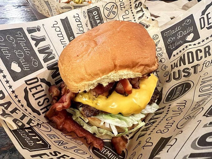The bacon cheeseburger&mdash;where crispy meets juicy in a handheld package that makes you wonder why you'd ever eat anything else.