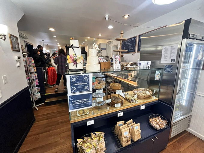 Where dessert dreams materialize before your eyes. The bakery's interior balances functionality with that cozy charm that makes you want to befriend the staff.