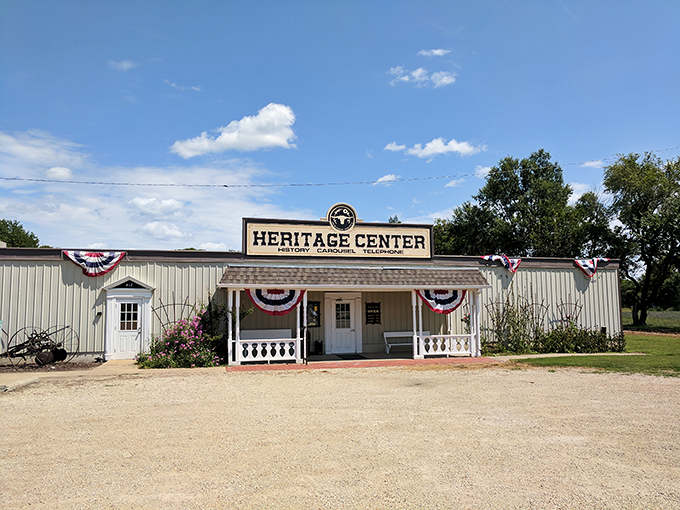 The Heritage Center's unassuming exterior belies the historical treasures within&mdash;proof that in Kansas, substance always trumps flashy style.