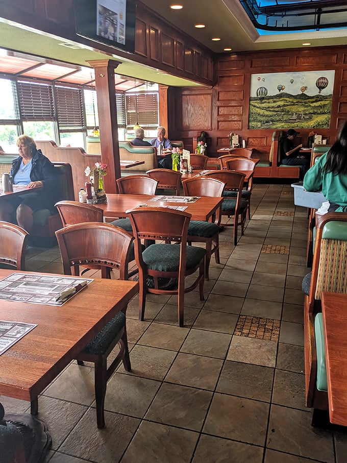 Warm wood tones and comfortable seating create the perfect backdrop for the main attraction&mdash;food that makes conversation pause mid-sentence.