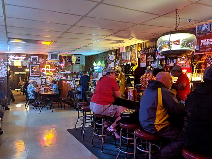 The bar area hums with the energy of locals and pilgrims alike. In New Mexico's burger cathedral, these are the devoted congregants.