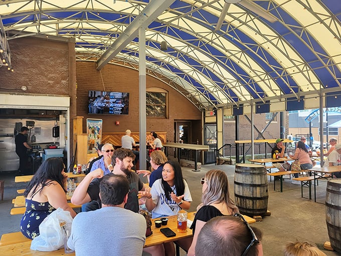 Under the translucent roof, strangers become friends and friends become family&mdash;the universal magic of breaking bread and raising glasses.