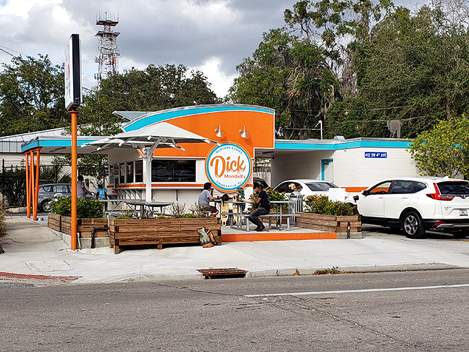 The view from across the street tells the whole story&mdash;a destination worth the detour, with Florida's lush greenery as the backdrop.