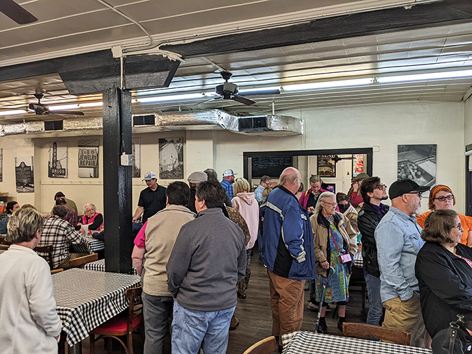 The line at Matthews isn't just customers &ndash; it's a community gathering where patience is rewarded with both friendship and fried delights.