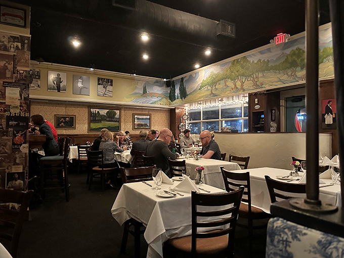 The dining room hums with conversation and clinking glasses&mdash;a testament that great food brings people together, whether in Paris or Prairie Village.