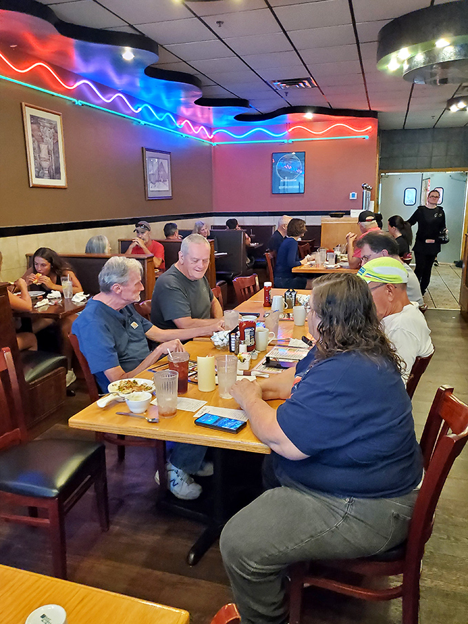 Locals gather at Emmy's not just for the food, but for that sacred American tradition of solving the world's problems over endless coffee refills.
