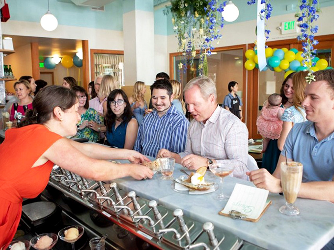 The counter experience: where strangers become friends united by a common love of dairy. That milkshake looks worth crossing town for.