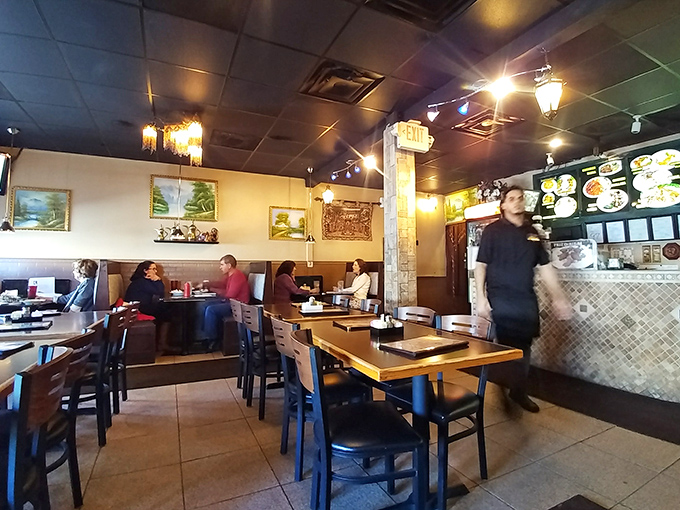 Where food brings people together. Diners enjoy their Mediterranean feast in a casual setting that feels like a neighborhood secret worth sharing.