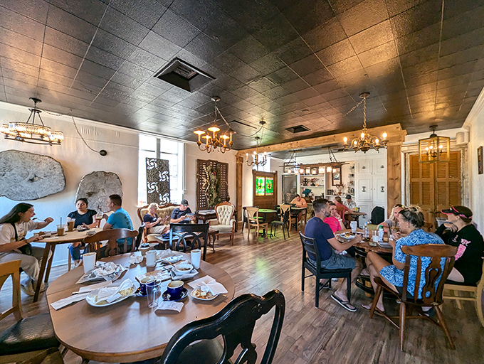 The dining room buzzes with the energy of people who've discovered what might be the Gulf Coast's best-kept culinary secret.