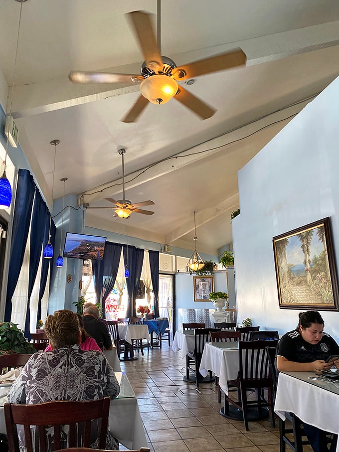 High ceilings, ceiling fans, and well-spaced tables&mdash;the restaurant equivalent of finding extra legroom on your economy flight.
