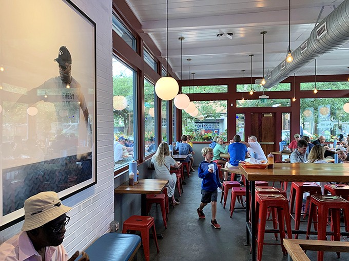 A restaurant where memories are made. Notice everyone too busy enjoying their food to look at phones.