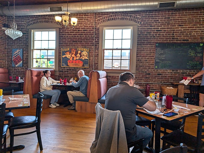 Where strangers become neighbors over eggs Benedict. These cozy booths have witnessed more heartfelt conversations than most therapists' offices.