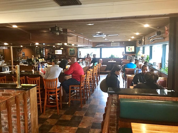 The menu might say seafood, but this dessert whispers sweet nothings to your fork &ndash; three layers of "yes, please." 