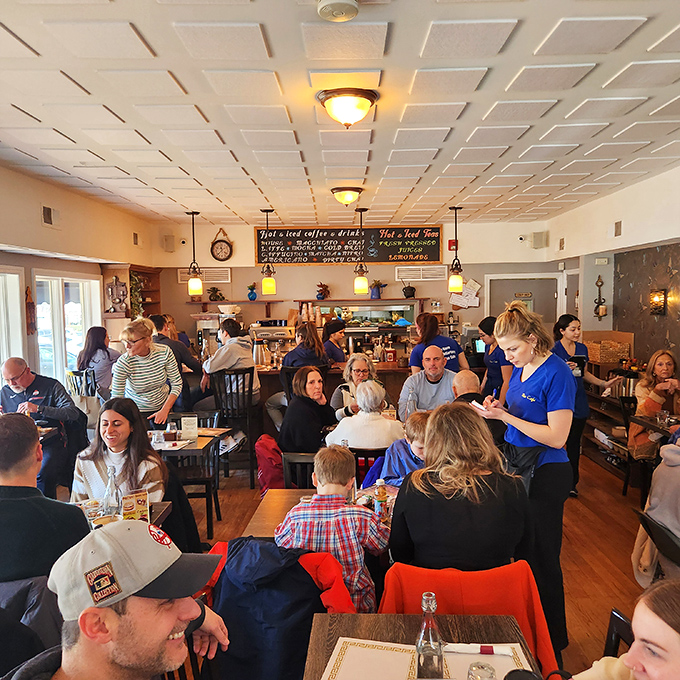 Even at capacity, the dining room maintains that magical buzz of conversation that enhances rather than overwhelms your meal.