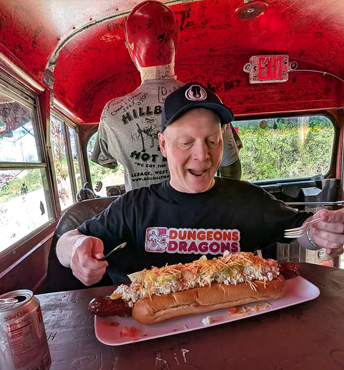 That moment when a customer realizes the "Homewrecker" isn't just a clever name. His expression says it all: "Challenge accepted!"