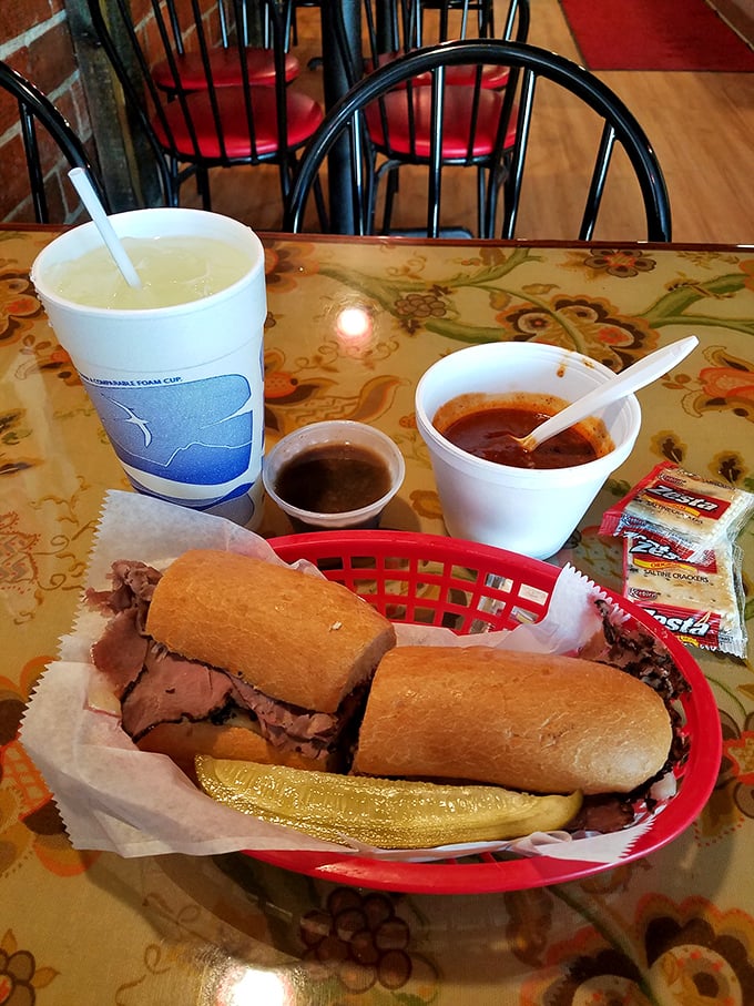 The French Dip comes with a side of au jus that you'll be tempted to drink straight. No judgment here—we've all had the thought.