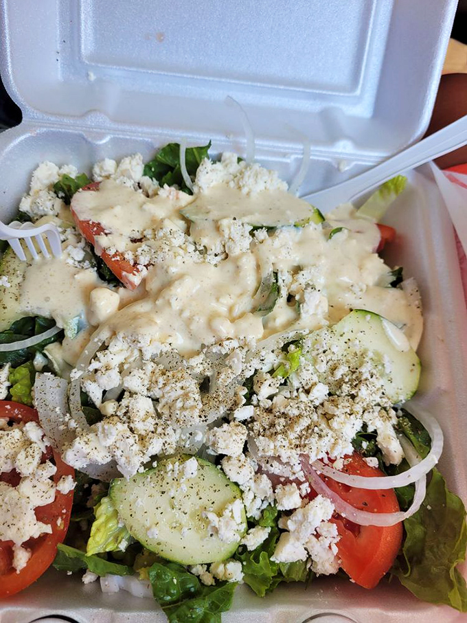 This Greek salad doesn't need a passport to deliver authenticity&mdash;crisp, bright, and wearing feta like a crown.