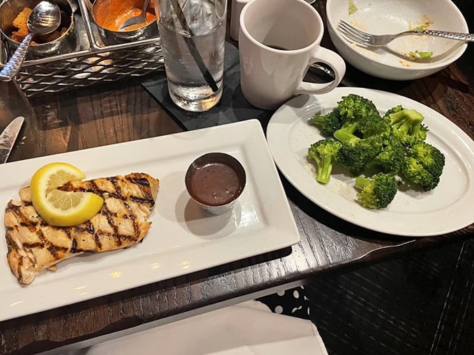 Simple perfection on a plate&mdash;grilled salmon with a squeeze of sunshine and a side of emerald broccoli for guilt-free indulgence.