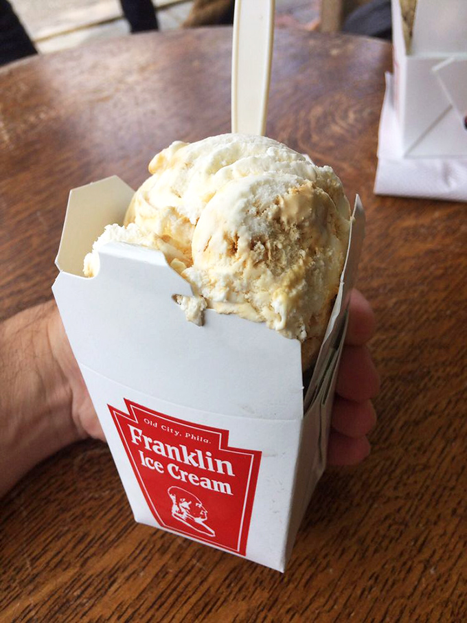 Honeycomb ice cream that buzzes with flavor. Bees worked overtime for this masterpiece, and we're eternally grateful.