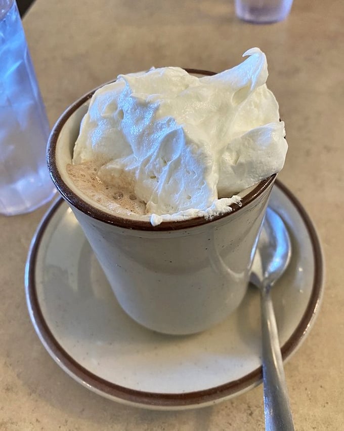 Hot chocolate that's wearing a cloud as a hat. This isn't a beverage&mdash;it's a warm hug in ceramic form.