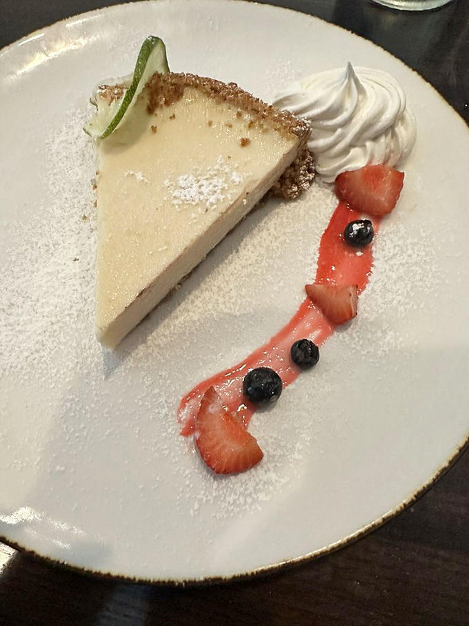 Key lime pie that hits that perfect sweet-tart balance &ndash; like Florida sunshine with just enough cloud to keep things interesting.