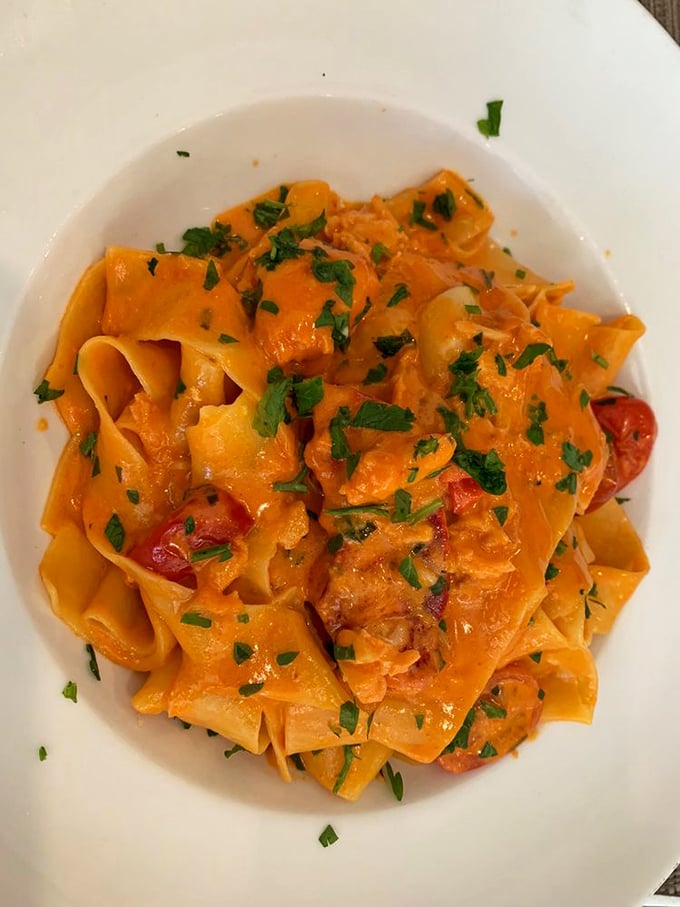 Pasta that doesn't just incorporate lobster&mdash;it celebrates it. These tender pappardelle ribbons carry sweet tomato sauce and seafood straight to pasta nirvana.