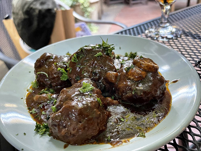These aren't just meatballs, they're flavor bombs in a rich, glossy sauce. The kind of dish that ruins all other meatballs for you forever.