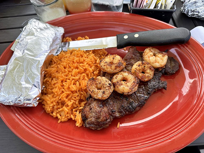 Surf and turf, Mexican-style. That perfectly grilled steak with plump shrimp isn't just dinner&mdash;it's what food dreams are made of.