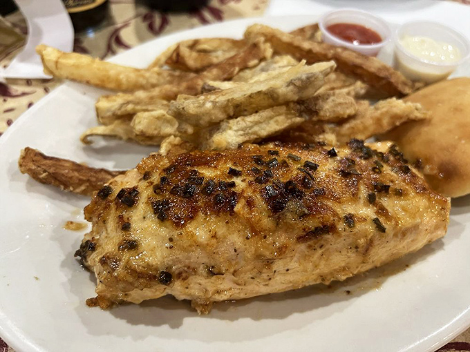 Grilled salmon gets the country treatment here&mdash;beautifully charred exterior, flaky interior, with cheese grits that would make any Southern grandmother nod in approval.