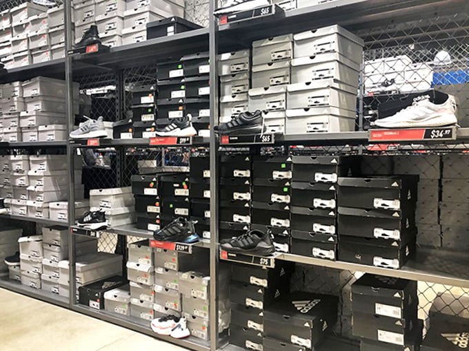 The sneaker wall &ndash; where athletic aspirations meet fashion statements, and "just browsing" becomes "I'll take these in size 10, please."
