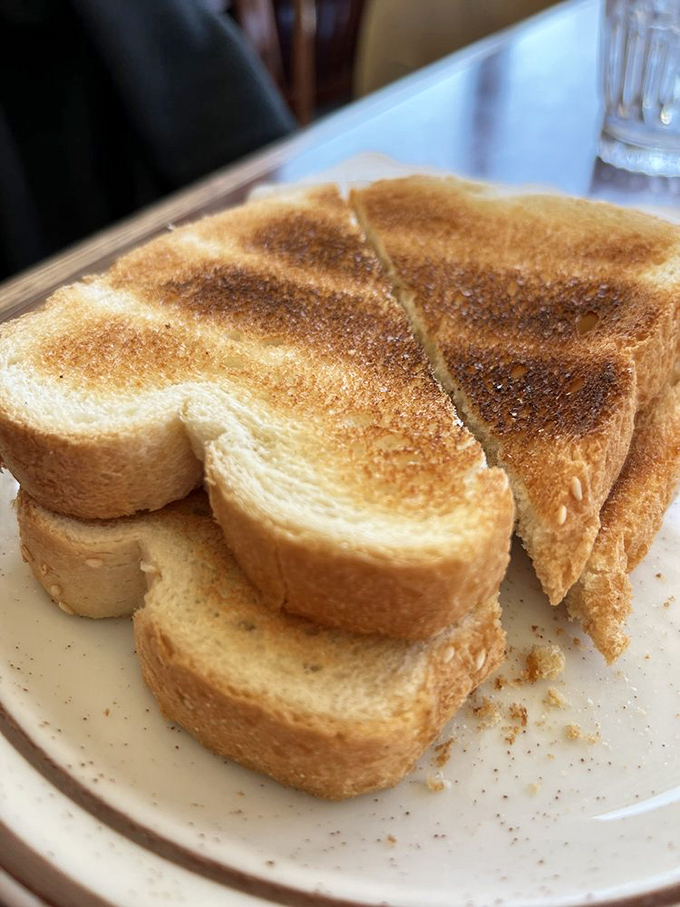 Toast so perfectly golden it belongs in Fort Knox. Simple pleasures are often the most satisfying.