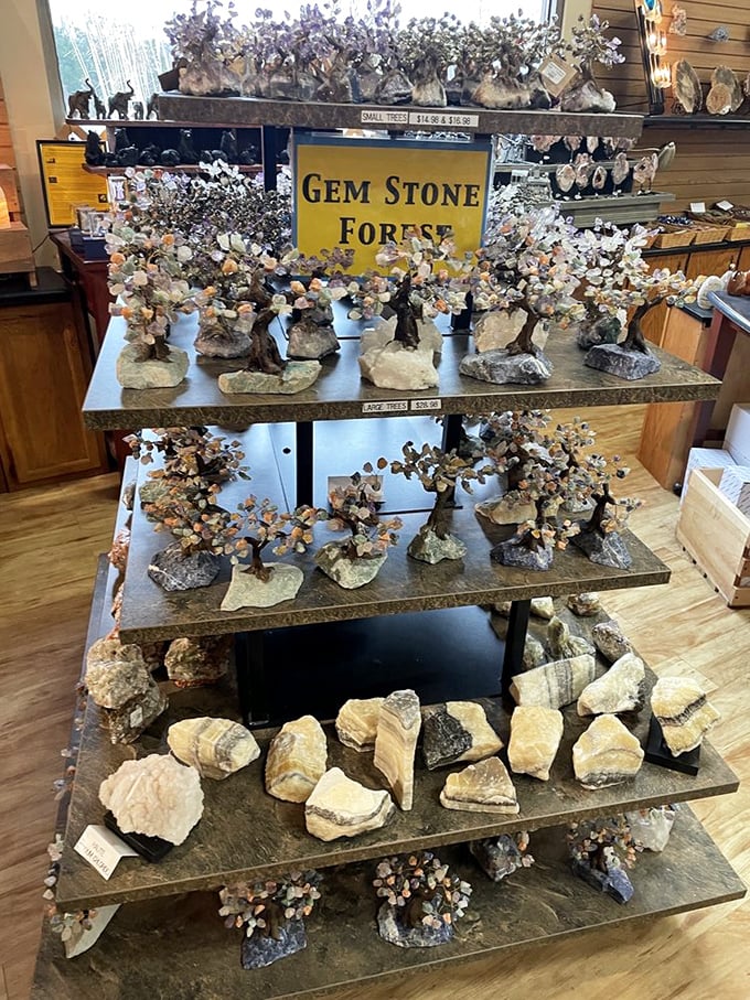 The "Gem Stone Forest" offers sparkly souvenirs that let you take a tiny piece of geological wonder home. Nature's bling at its finest.