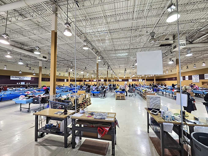 The vastness of the space gives shoppers room to contemplate life's important questions, like "Do I really need another air fryer?"