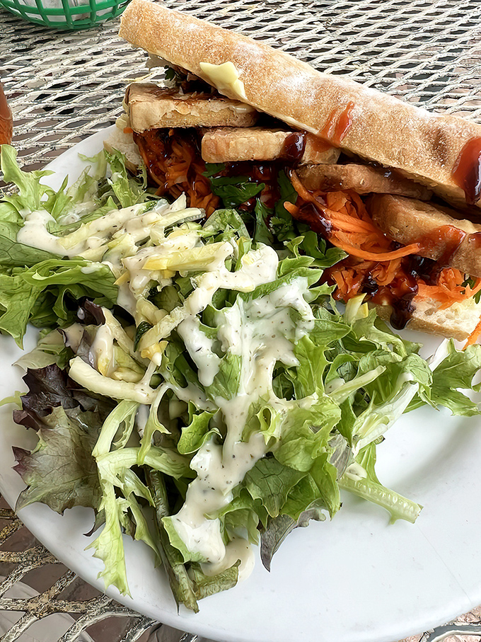 Their Banh Mi sandwich reimagines Vietnam through an Arkansas lens, with a salad that's definitely not an afterthought.