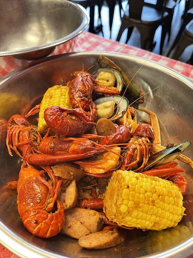 Behold the seafood boil in all its glory&mdash;a bubbling cauldron of crustacean goodness where corn and potatoes have never been so lucky.