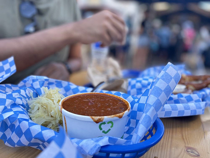 Hearty chili that sticks to your ribs and warms your soul. Even in summer, this bowl of comfort makes perfect sense in mountain country. 