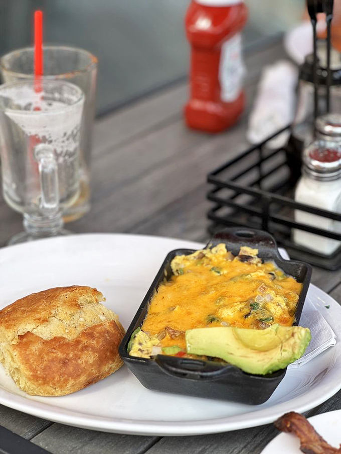 When your breakfast skillet looks like it's been composed by a still-life artist with a passion for protein.