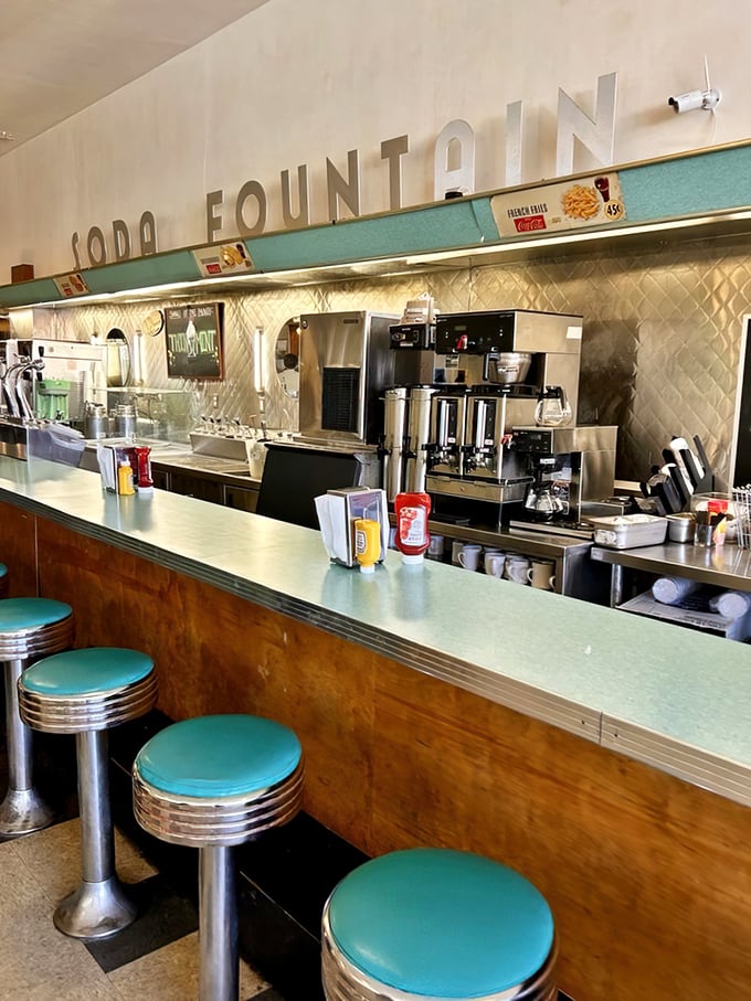 The soda fountain counter&mdash;where strangers become neighbors and diet plans go to die in the most glorious way possible.