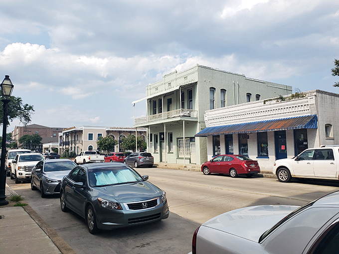 Small-town Main Street magic where parking spaces abound and errands become pleasant social occasions rather than stress-inducing ordeals.