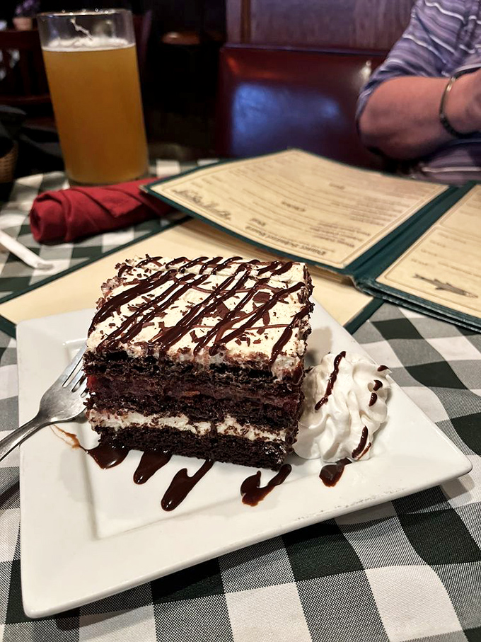 The Black Forest cake &ndash; where chocolate, cherries, and cream unite in a dessert so authentic it practically yodels when you cut into it.