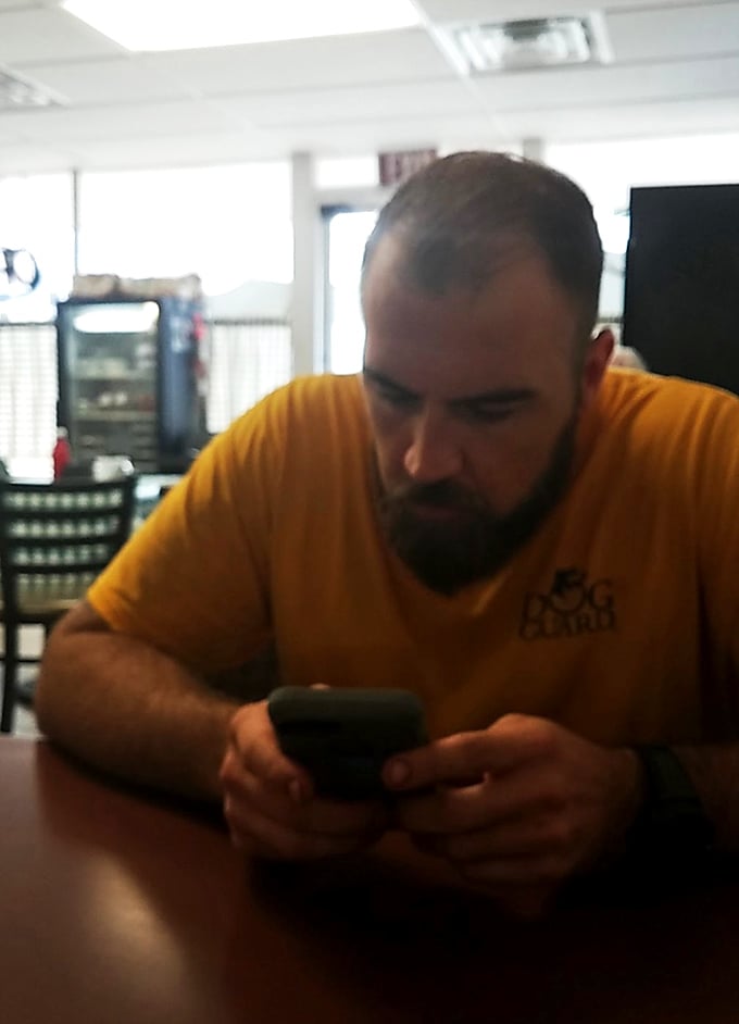 The universal expression of someone about to have a religious experience with comfort food. We've all been there, friend. We've all been there.