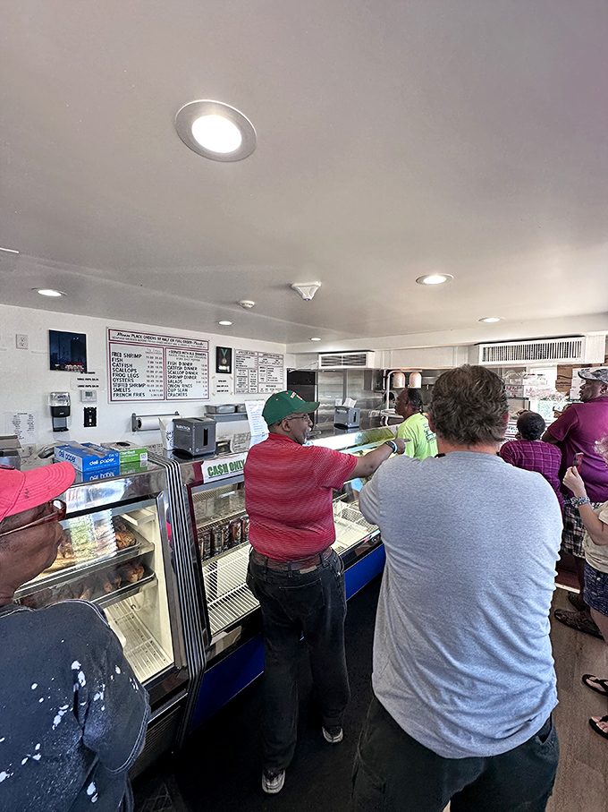 The line forms for good reason. Like pilgrims to a seafood shrine, these customers know some things are worth waiting for.