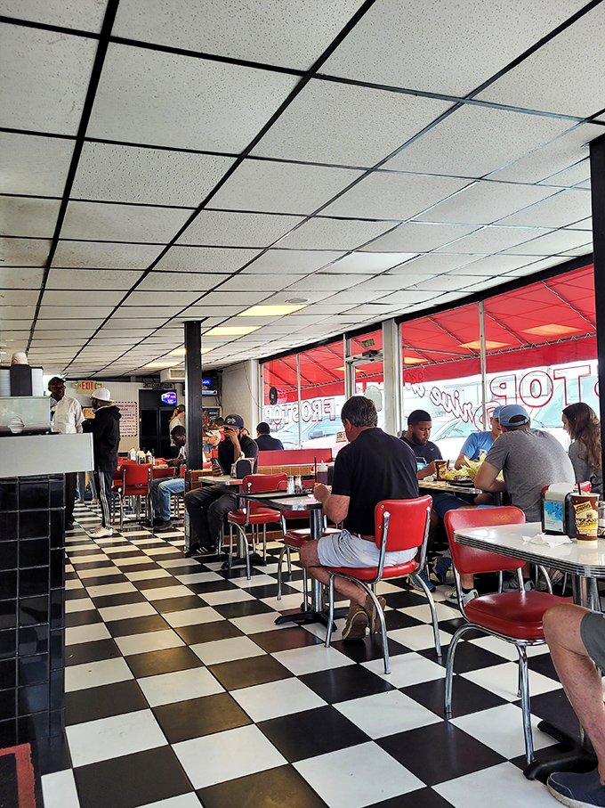 Where locals gather to solve the world's problems over burgers and fries, one satisfied bite at a time.