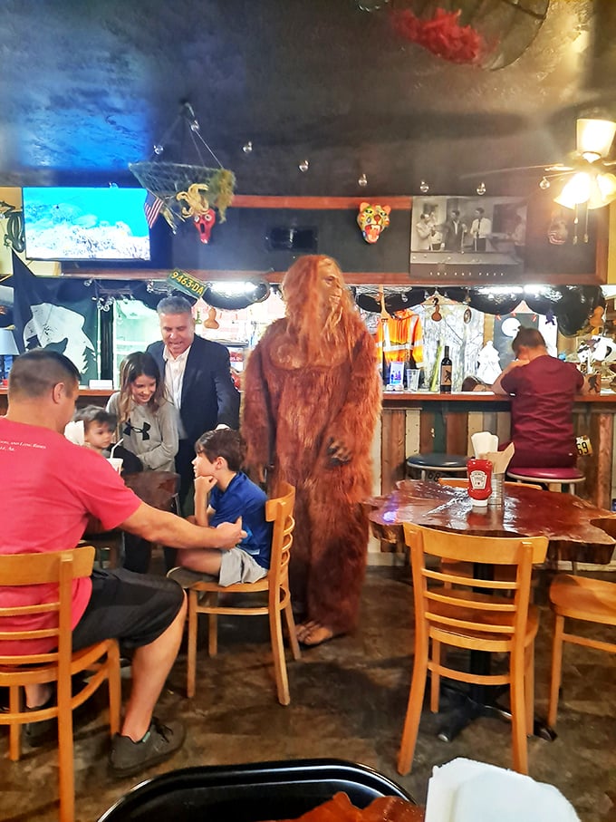 When Sasquatch himself shows up tableside during your meal, you know you've found a place that takes "dinner and a show" to new heights.
