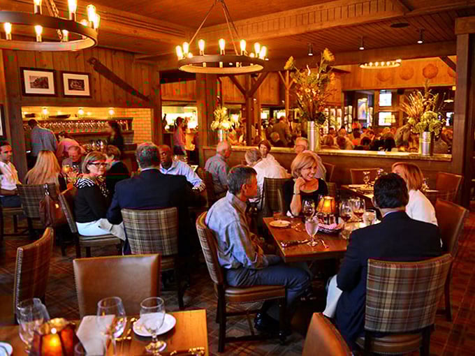 The buzz of happy diners creates the perfect soundtrack. Notice how everyone's leaning in&mdash;that's the universal body language for "this food is incredible."