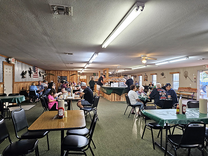 The dining room hums with the satisfied murmurs of patrons who've discovered what locals have known for years&mdash;this is catfish nirvana.