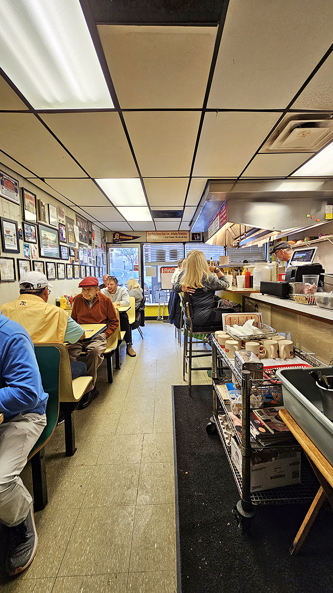 Where regulars become family and first-timers become regulars. The narrow dining room buzzes with conversation and the promise of good food.