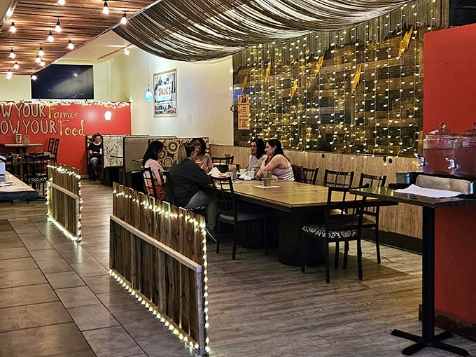 String lights and good company&mdash;the perfect garnish to any meal. Some restaurants just know how to set the stage.